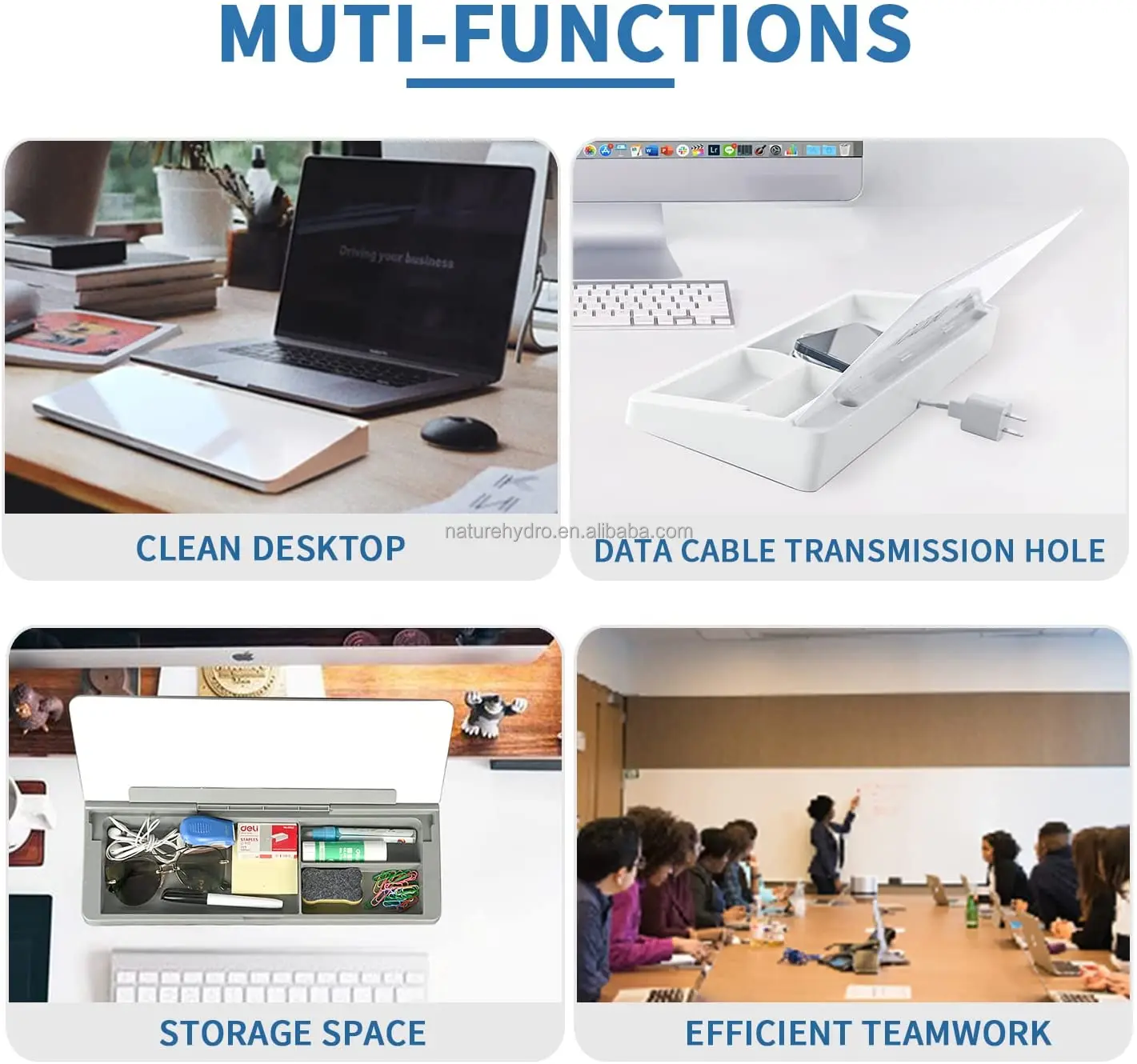 Office Glass Dry Erase Desktop Whiteboard Storage Organizer Keyboard ...