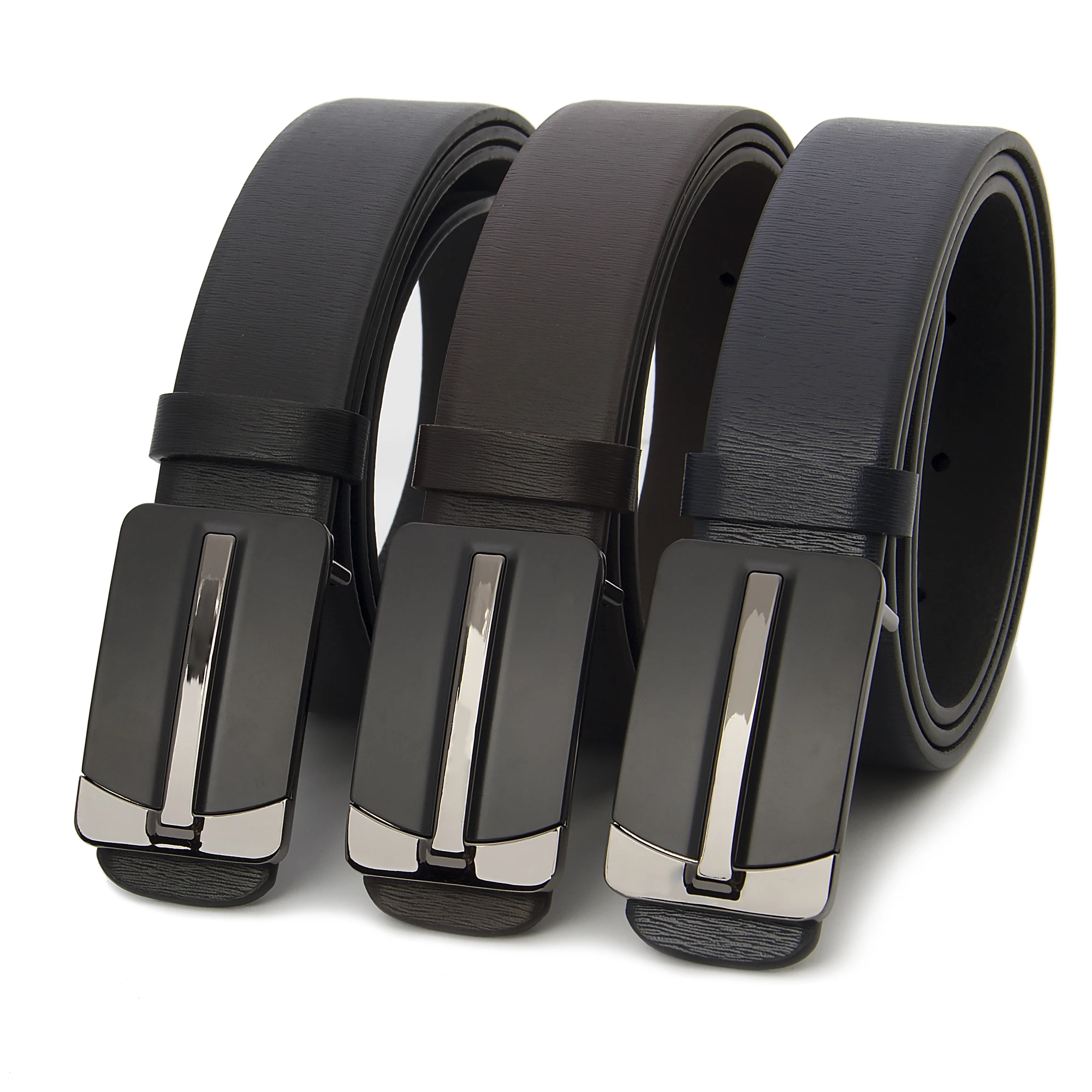 Men Belts Luxury Smooth Buckle Genuine Leather Belt Wholesale Factory ...