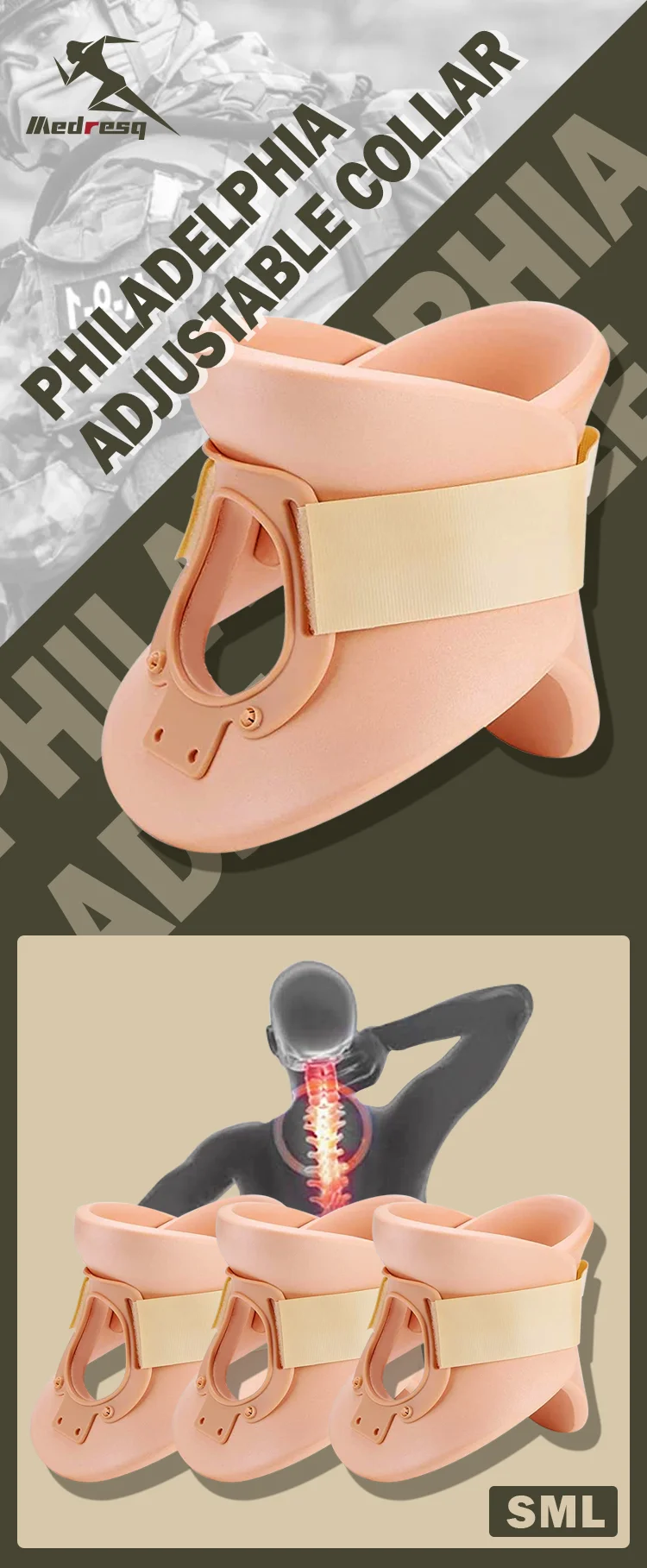 Medresq Wholesale Medical Neck Fixation Brace Bondage Cervical Collar ...