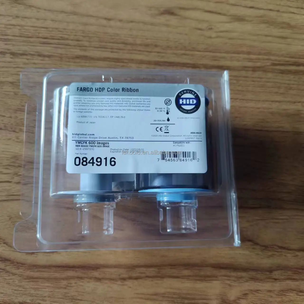 HID Fargo HDP6600 Card Printer YMCFK Ribbon 084916 - Original