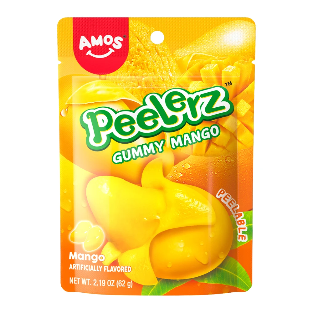 Amos Peeled Sweet Soft Candy Peelable Mango Gummies Jelly Fruit Peeling ...