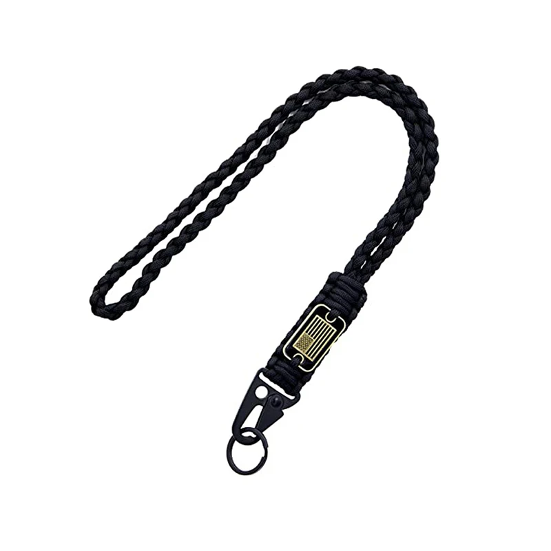 Gina Heavy Duty Tactical Braided Para Cord Neck Lanyard Keychain With ...