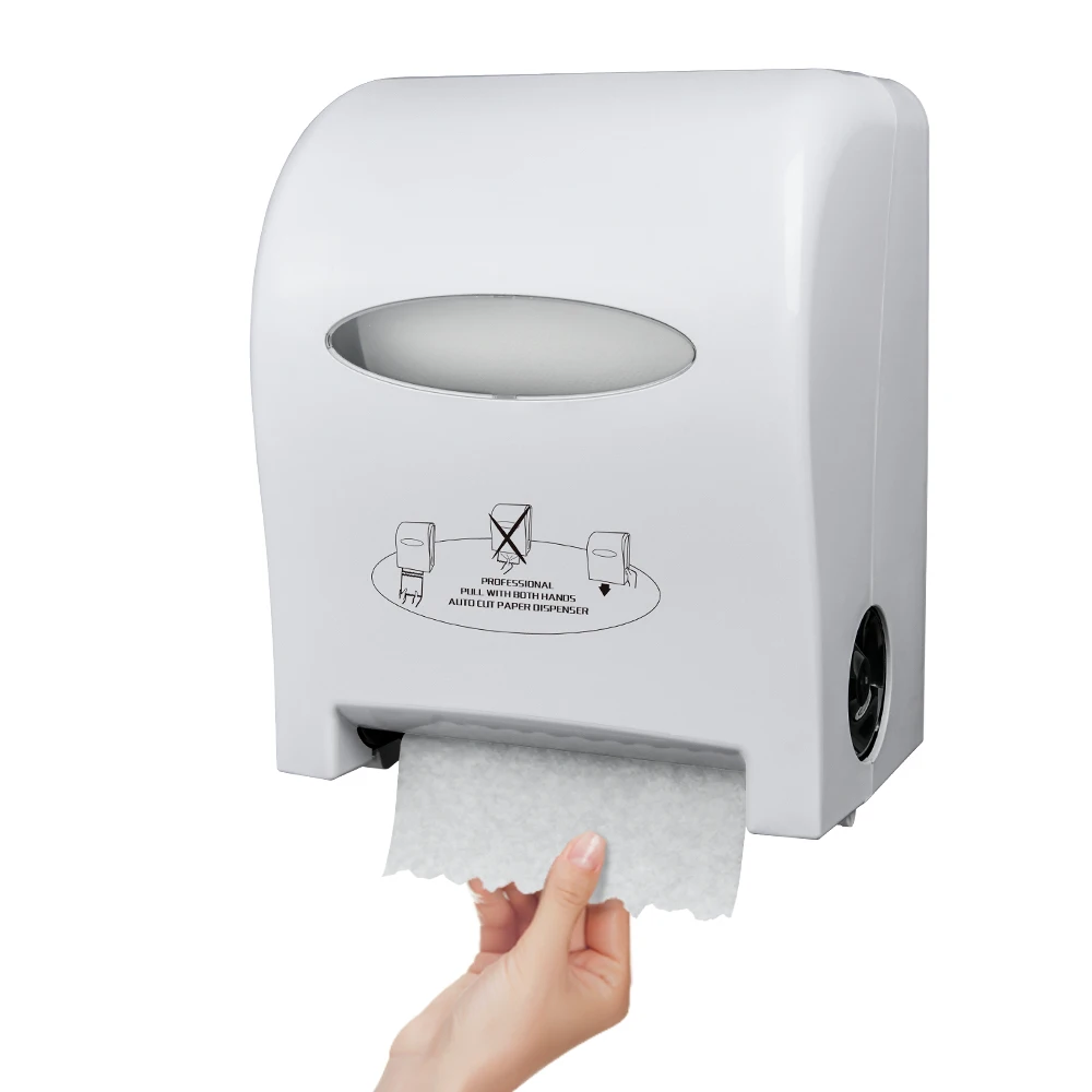 Commercial Bathroom Auto Cut Toilet Paper Holder Dispenser Semi ...