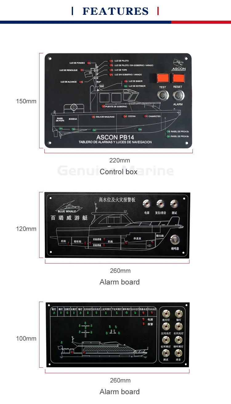 Genuine Marine Alarm Control Panel for Boats, Yachts & Cars ...