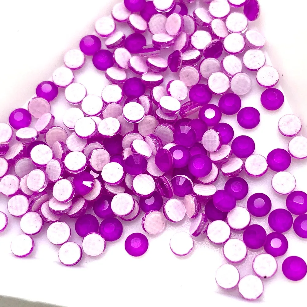 Factory Direct Sale Fluorescent Flat Back Amethyst Neon Purple Hot Fix ...