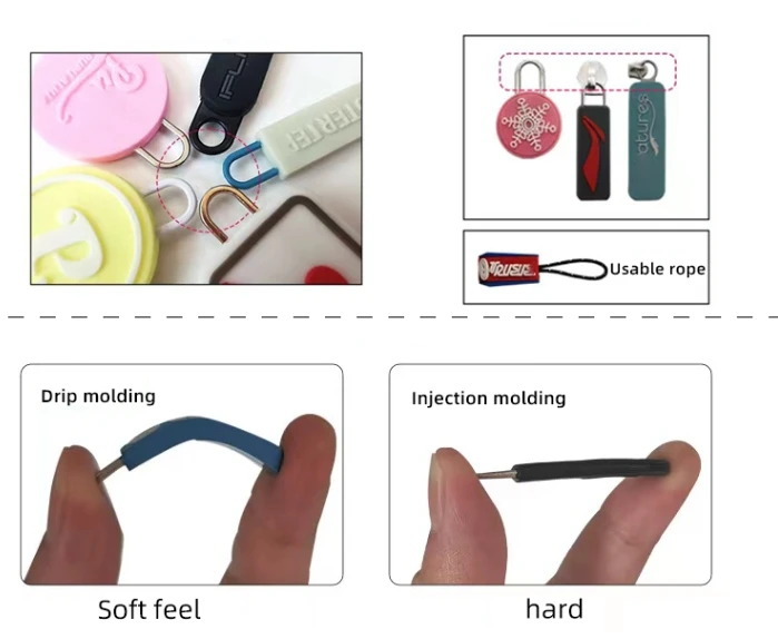 Hot Sale Soft Plastic Drop Plastic Zipper Head Bag Clothing PVC Plastic ...