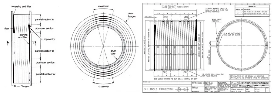 Tower Crane Winch Drum With Lebus Grooved For Spooling Wire Rope - Buy ...