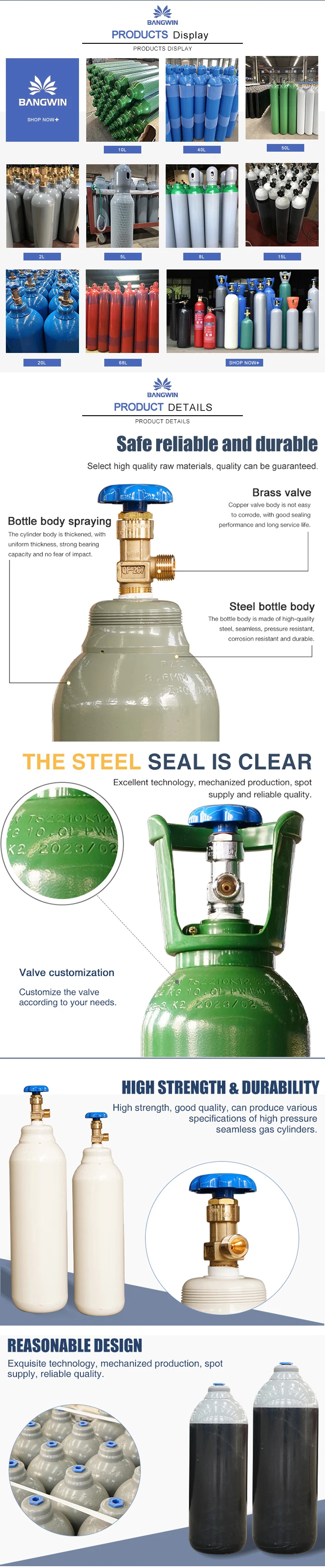 Industrial Gas Cylinder Used For Oxygen,Nitrogen,Argon,Co2 And Mix ...