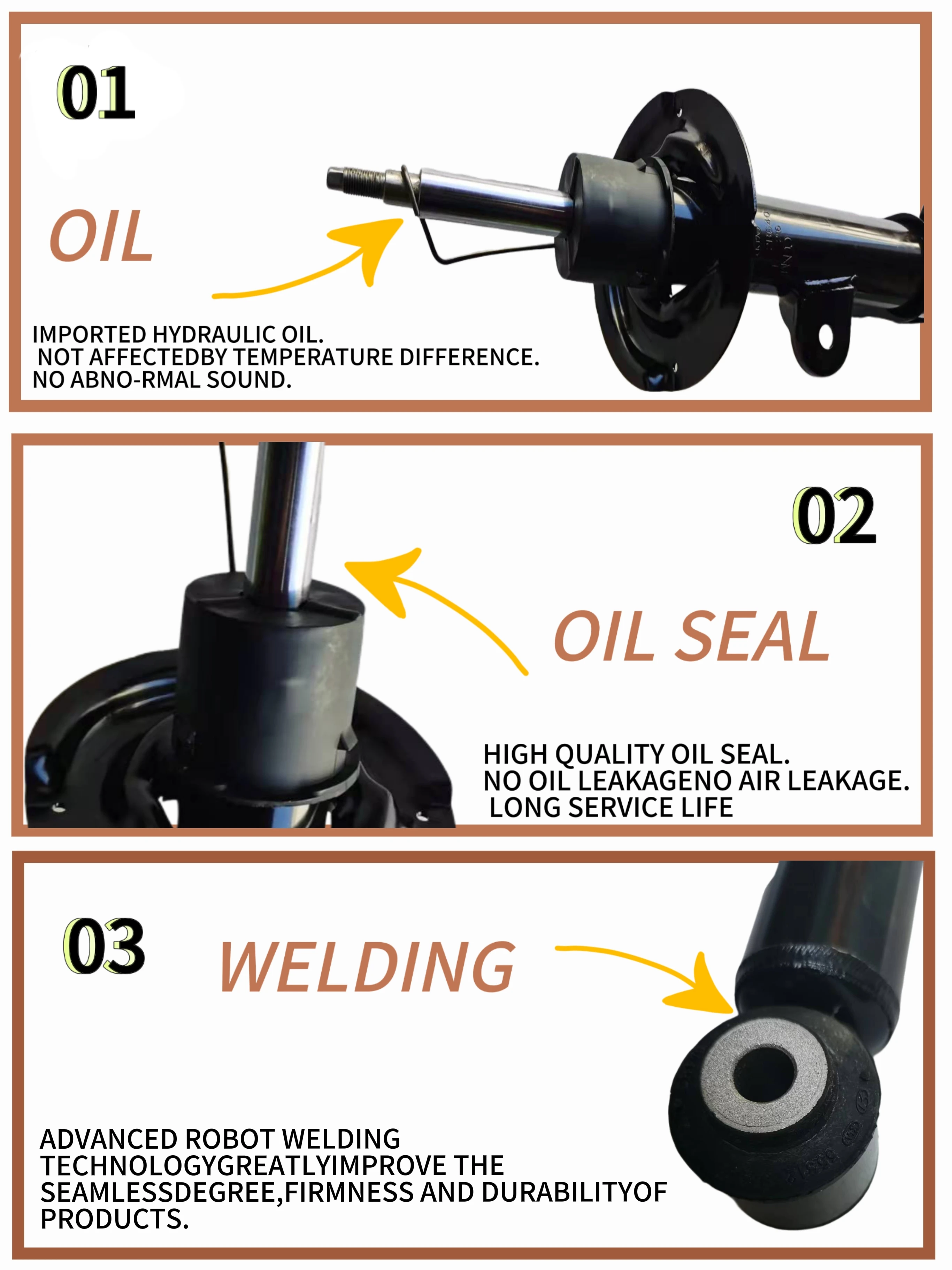 Custom 100% Inspection GAS Air Suspension System Shock Absorber for KIA ...