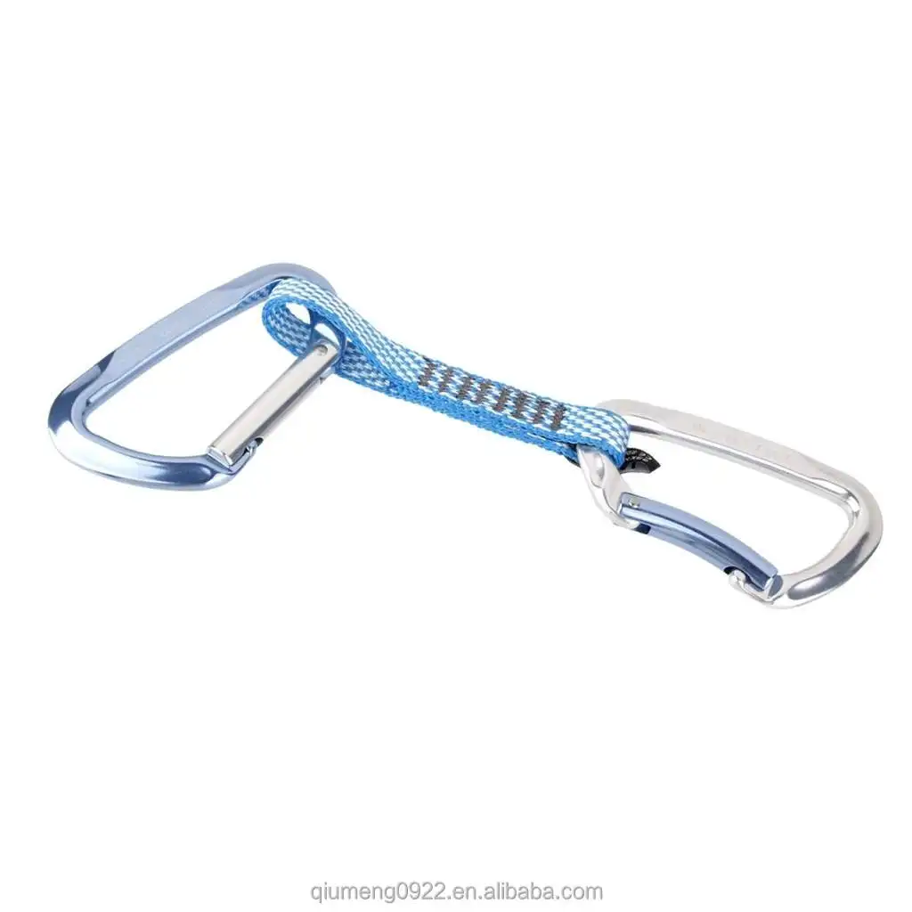 Fast Hanging Climbing Rock Wall Protection Aluminum Hook Snap Quickdraw ...