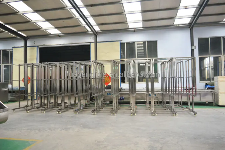 Customized Meat Sausage Hanging Trolley - Stainless Steel