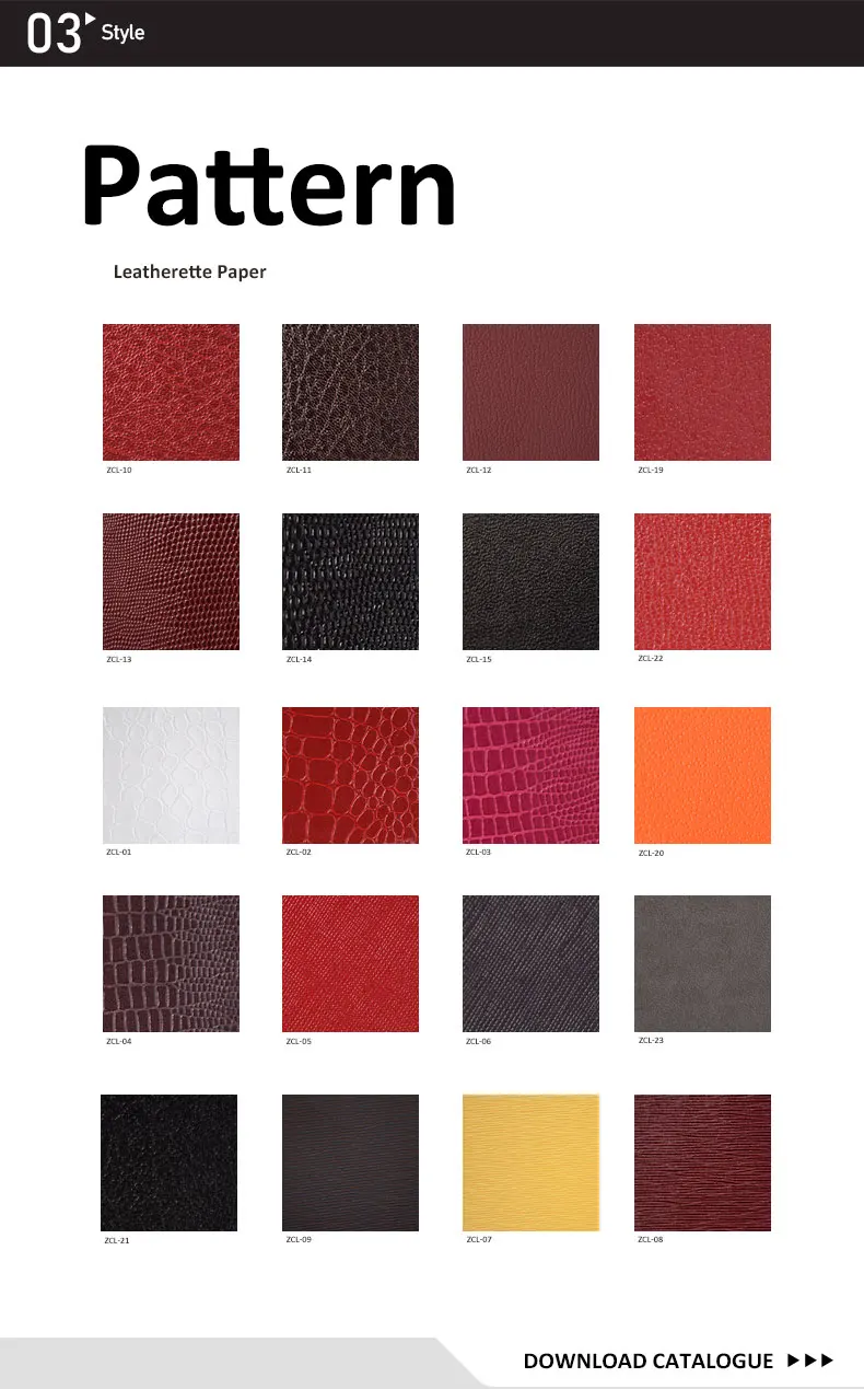 ZHICAI Thick Leather Paper Grain Texture Linen Crocodile Embossed ...