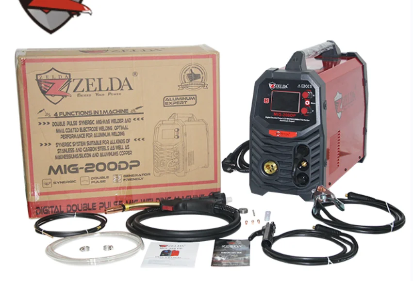 ZELDA MIG-200DP IGBT Arc Portable Welder New Condition Double Pulse MIG ...