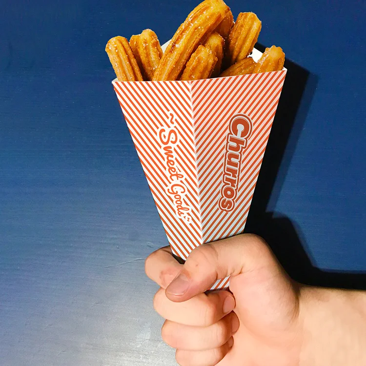Eco Friendly Crepes Paper Cone Packaging - Fast Food Box
