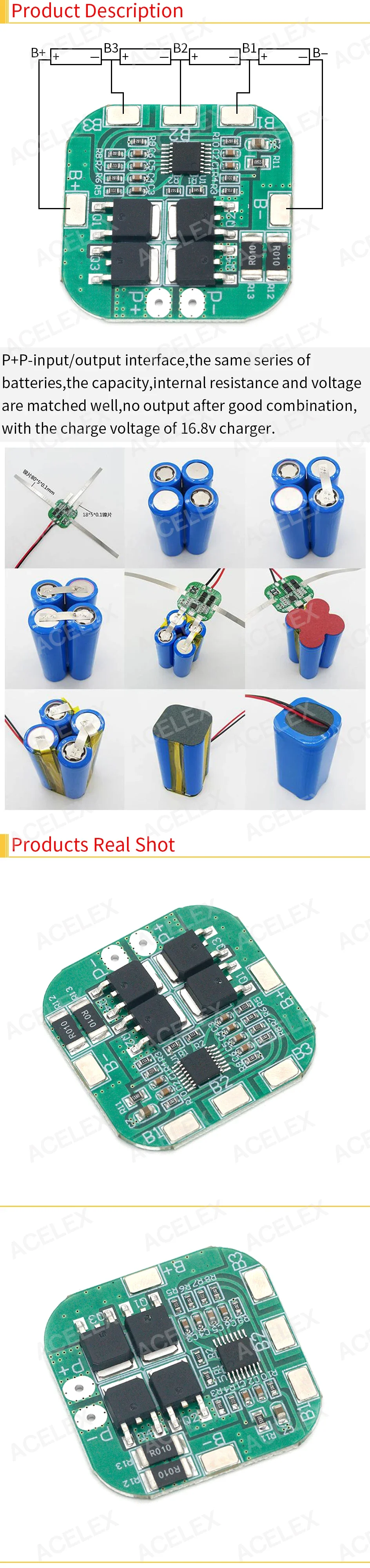 4s 14.8v / 16.8v 20a Peak Li-ion Bms Pcm Battery Protection Board Bms ...