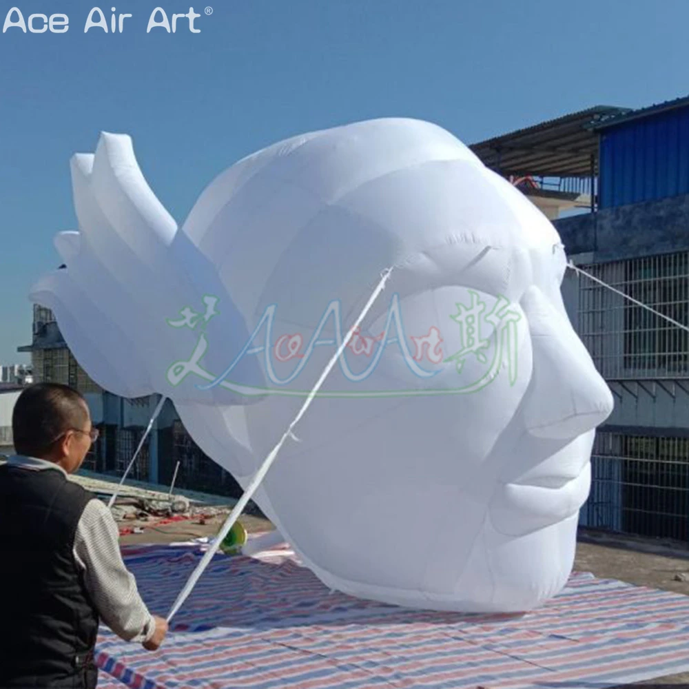 Custom Giant Inflatable Cartoon Head Inflatable Advertising Wings Head ...