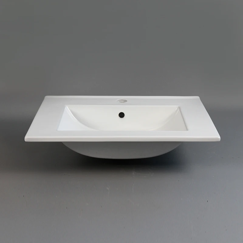 Modern Ceramic Hand Wash Basin Design Thin Edge White Rectangle ...
