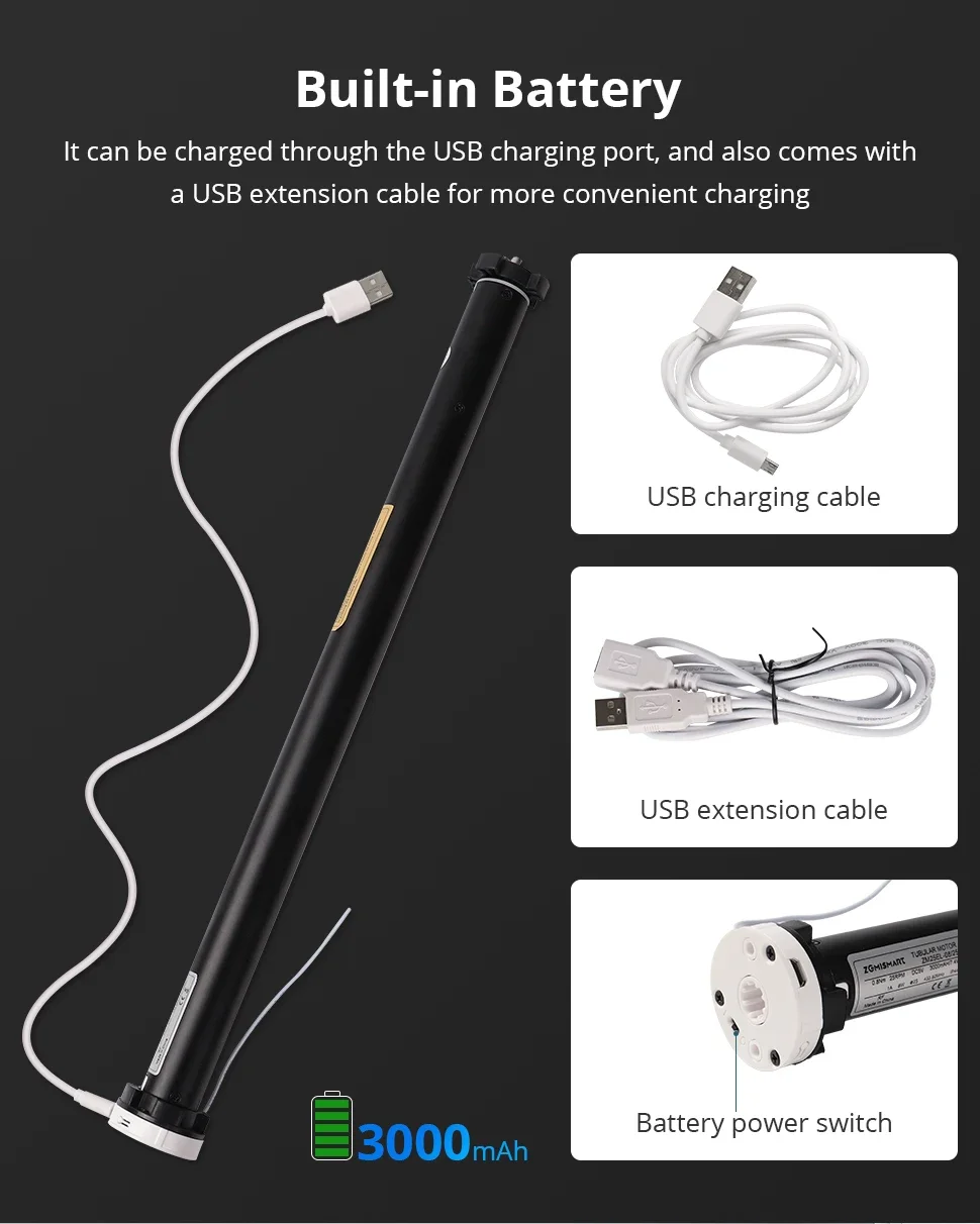 AOK Tubular Motor AM 25 - Smart Wifi Roller Blind Motor