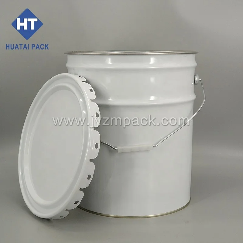 10 Liter Round Metal Barrel Tin Pail Open Head With Removable Flower ...