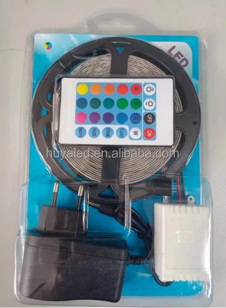 IP 65 Waterproof 5m 2835 Led Strip Rgb Kit 54 Led/m IR 24 Keys Smart ...