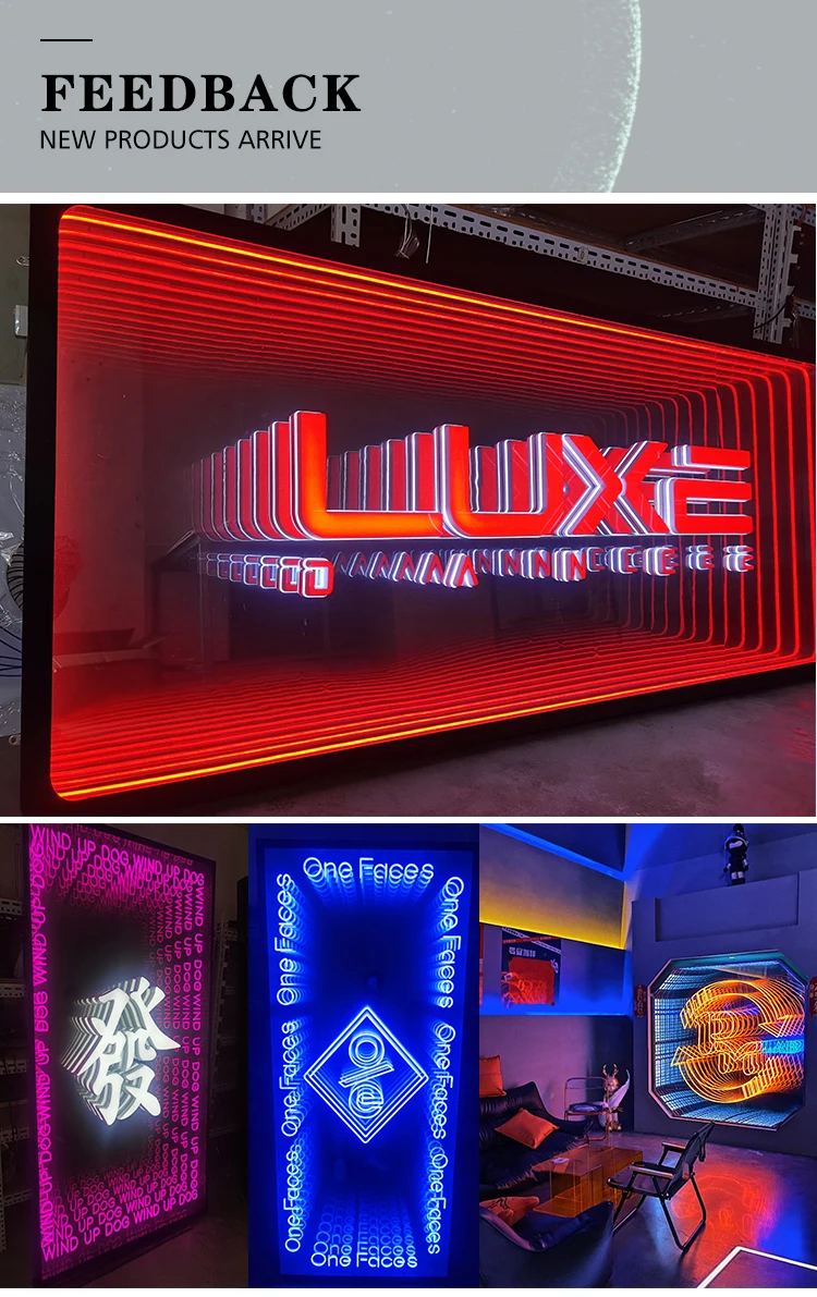 Custom Mirror Infinite Sign Abyss Mirror Neon Infinity Wall Mirror ...