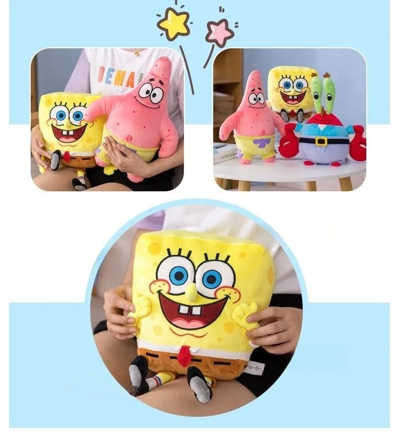 Top Selling Squared Pants Sponge-boob Doll Crab Plush Toy Cartoon Pie ...