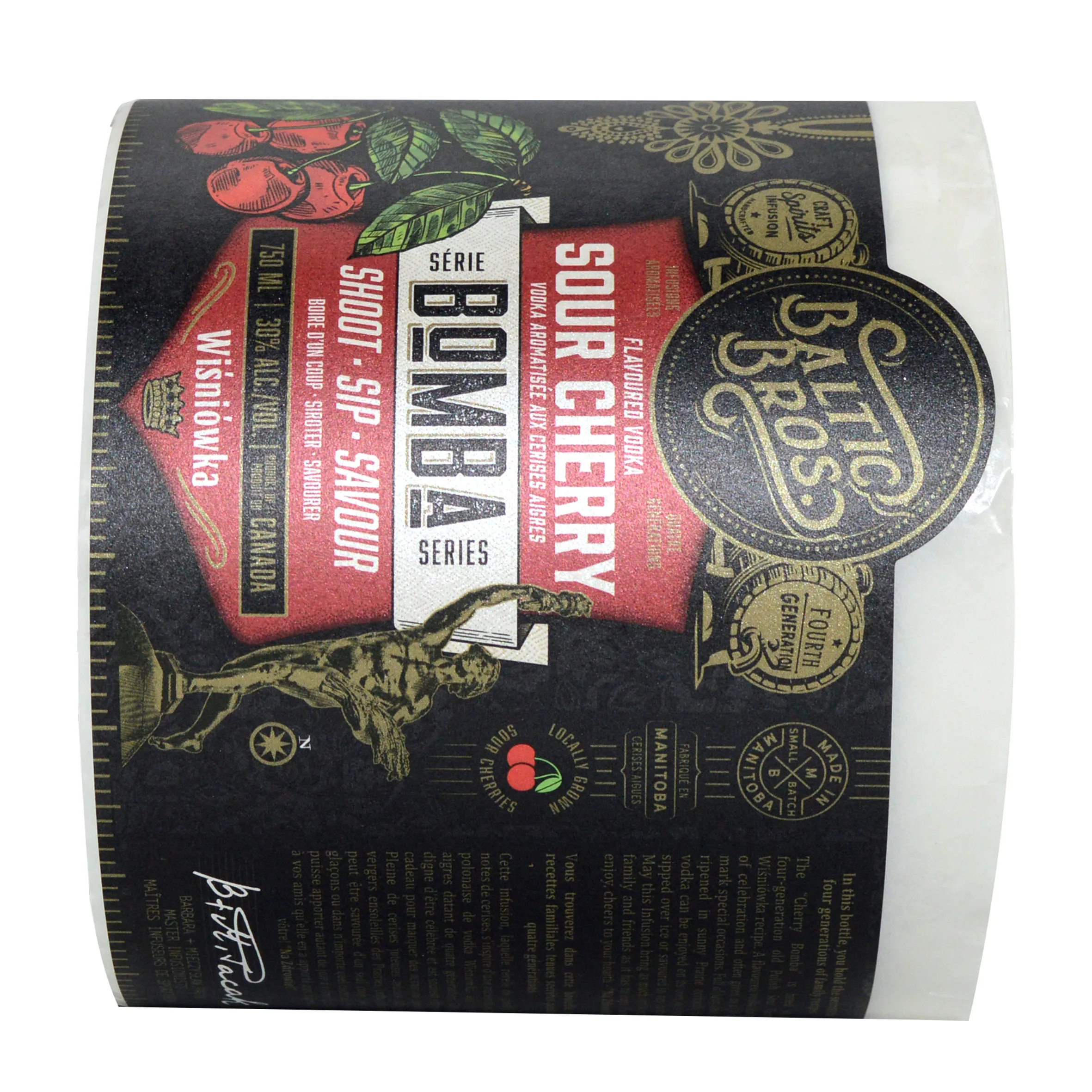 Premium Textured Paper Wine Bottle Label - Waterproof & Customizable