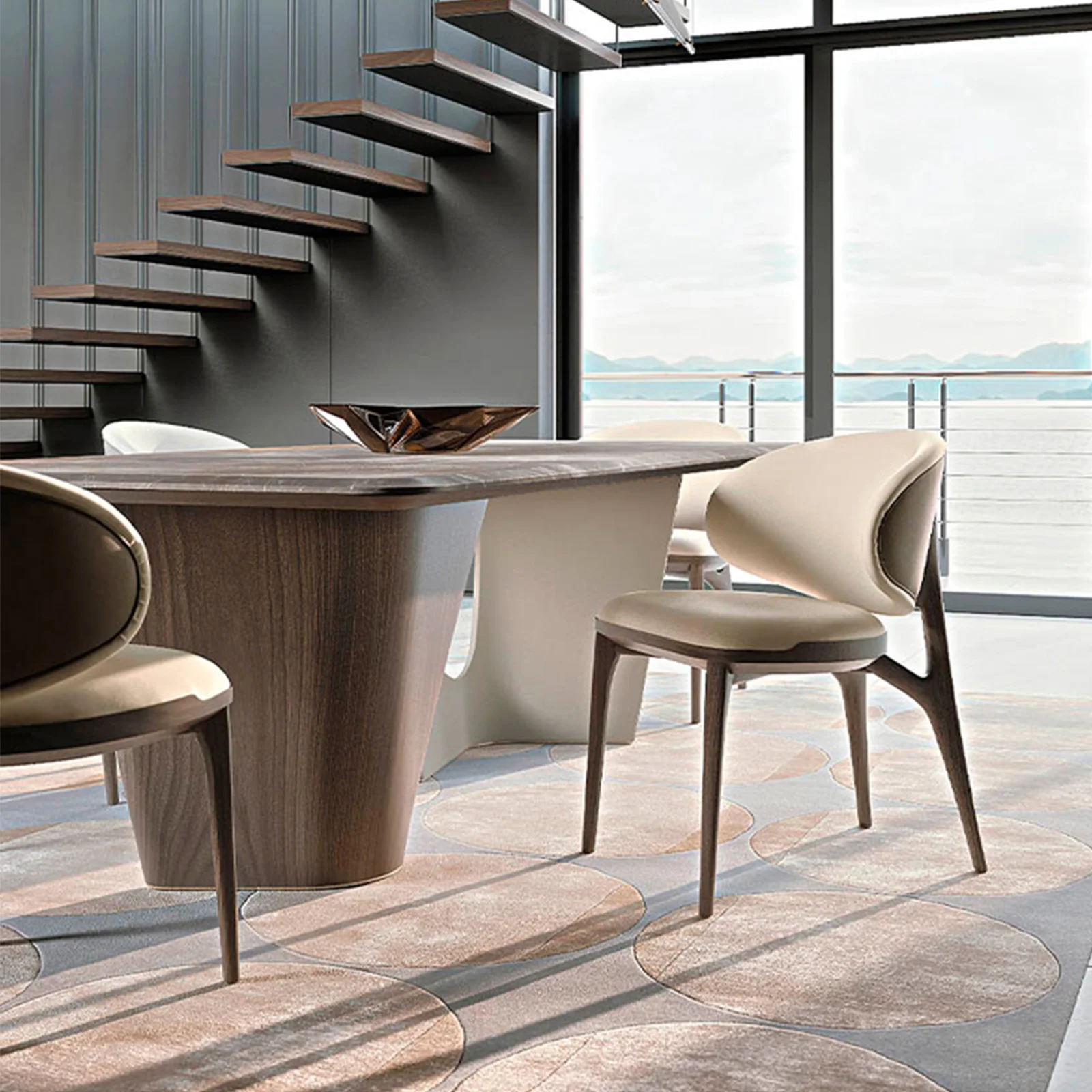 Luxury Dining Table Set - Modern, Rectangular, Marble