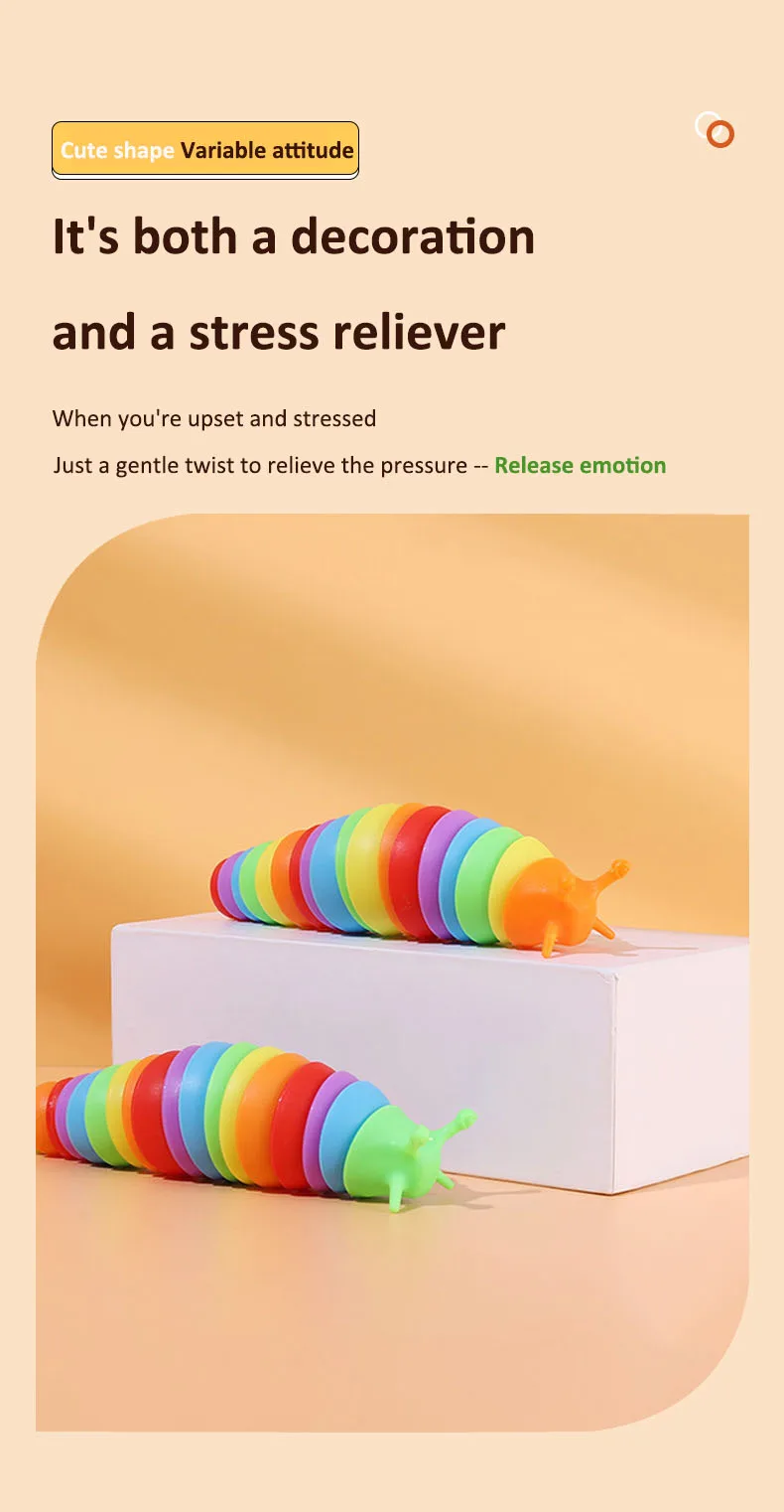 Tiktok Plastic 3d Slug Fidget Toy Sensory Stress Relief Toys Slugs ...