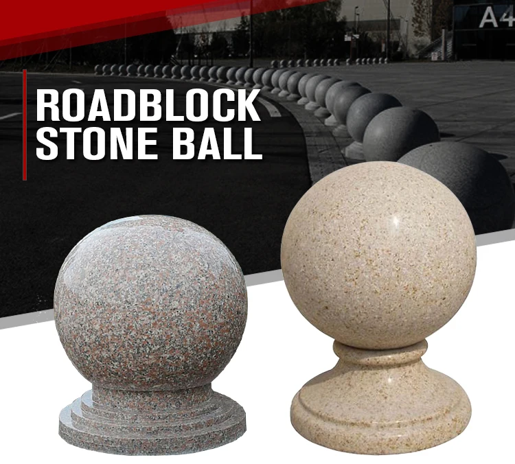Car Stopper Stone For Parking Rosette Stone Ball Granite Garden Stone ...