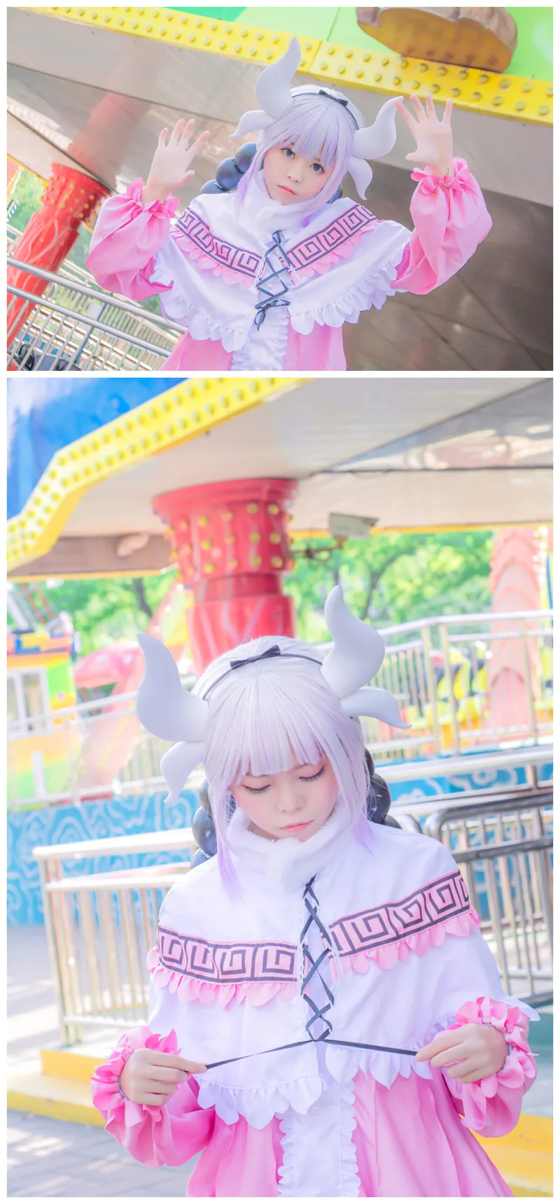 Dragon Maid Sister Shake Kanna Cosplay Women's Costume Dress - Buy ...