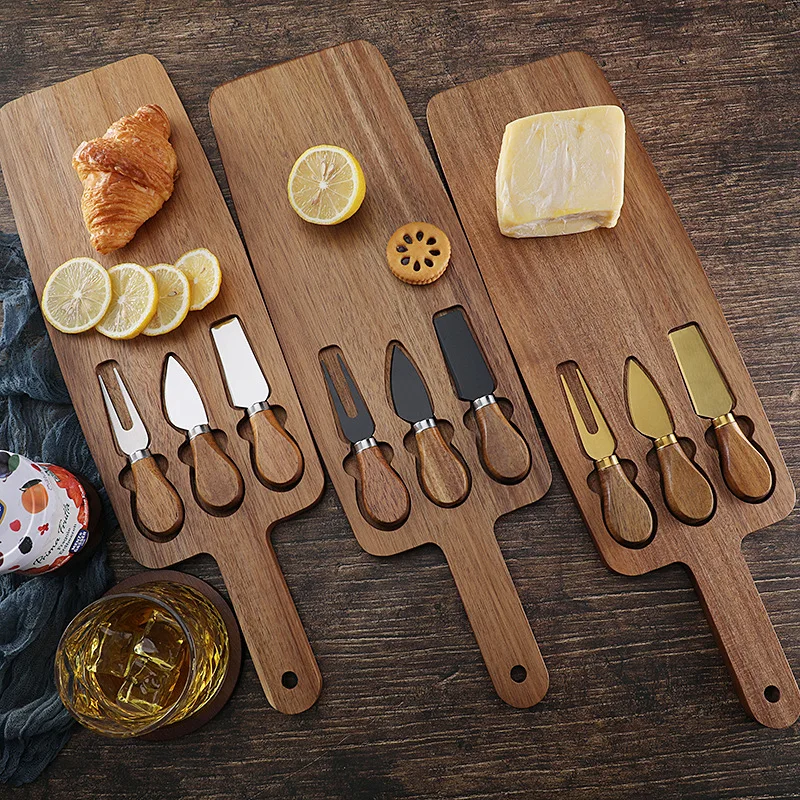 Acacia Cheese Board Set - Eco-Friendly & Dishwasher Safe