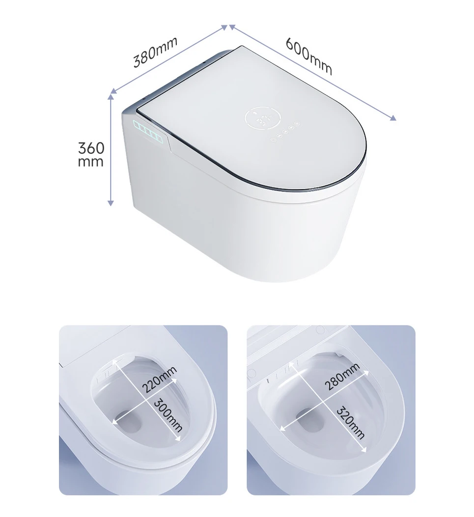 Smart Toilet - Wall Mounted Intelligent Ceramic WC