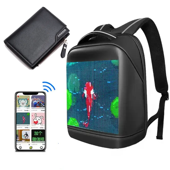 School LED Backpack luminous backpacks Portable LED knight bag ...