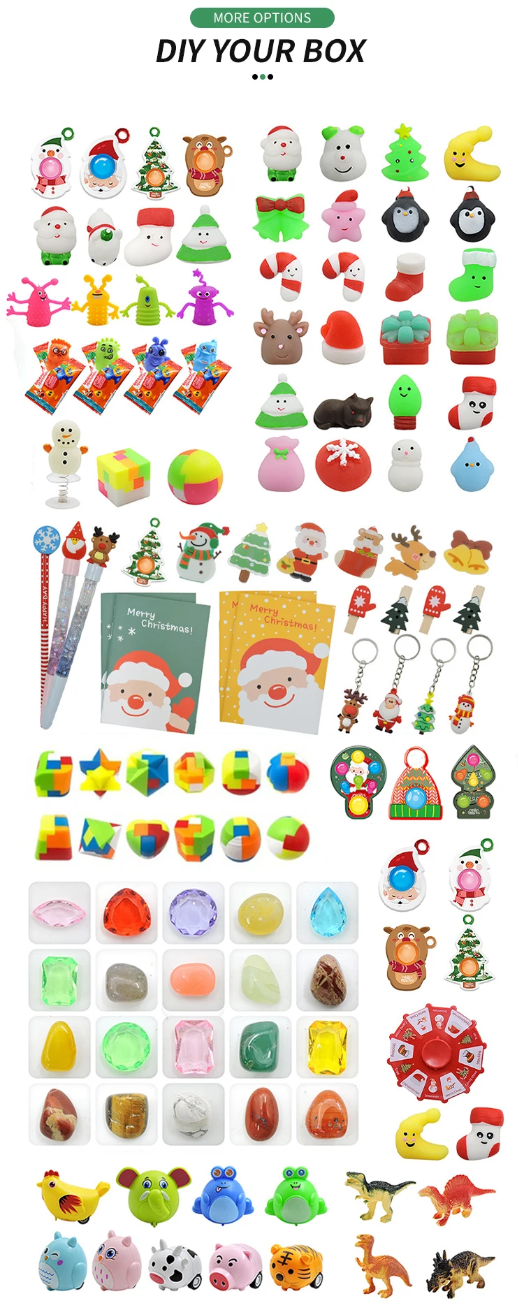 24 Days Christmas Fidget Pack 2022 Wholesale Blind Box Fidget Advent ...