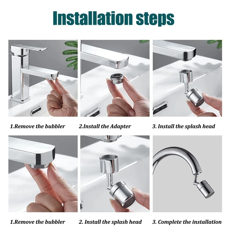 Universal Faucet Movable Tap - 720 Degree Rotating Filter
