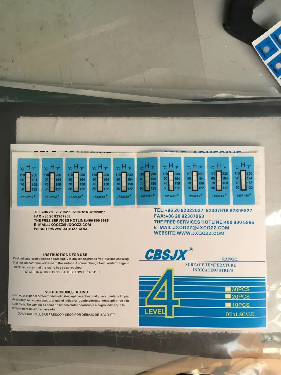 Temperature Control Irreversible Color Change Sticker Heat Sensitive ...