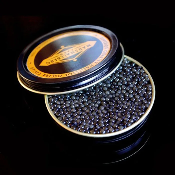 Gold Caviar Tins with Custom Labels - Perfect for Food Packaging