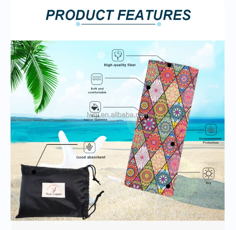 Recycled Beach Towels - Quick Dry, Antimicrobial, and Sustainable