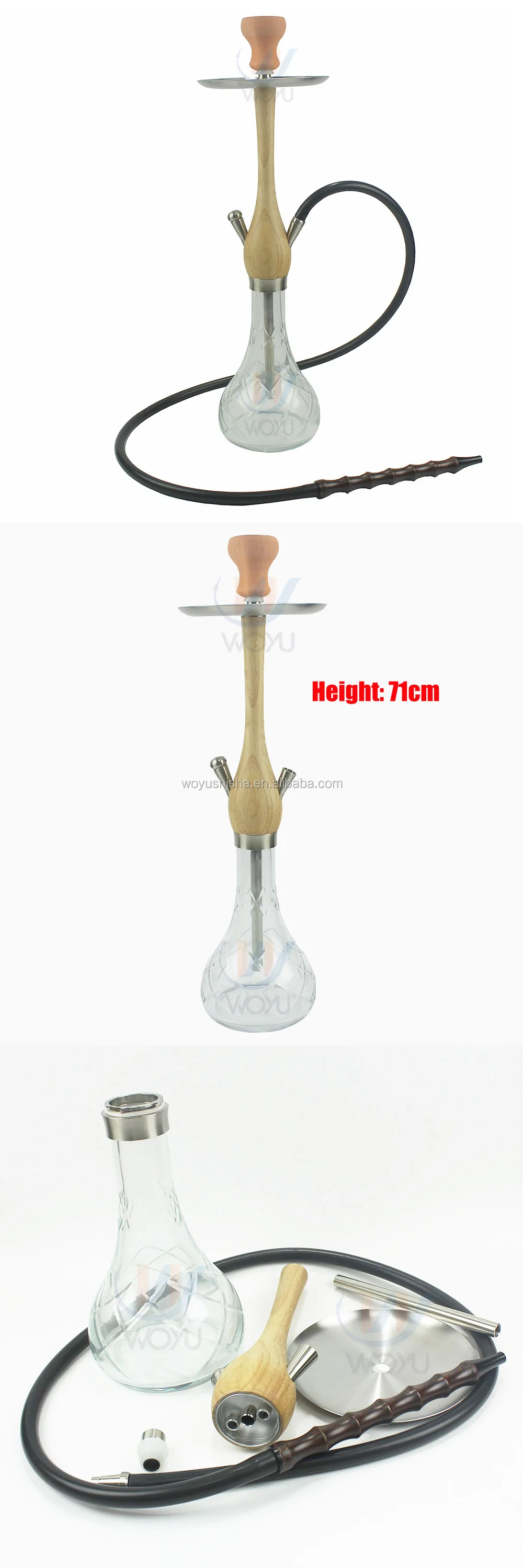 Woyu Shisha Hookah Lounge Chicha Wood Hookah Wooden Water Smoke Popular ...