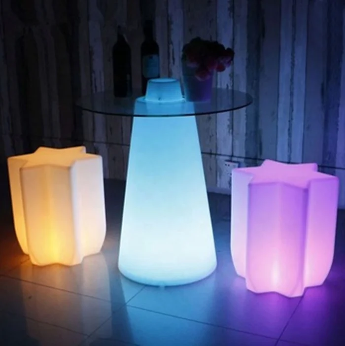 Luxury Bar LED Cocktail Table Waterproof Nightclub Outdoor Garden Event ...