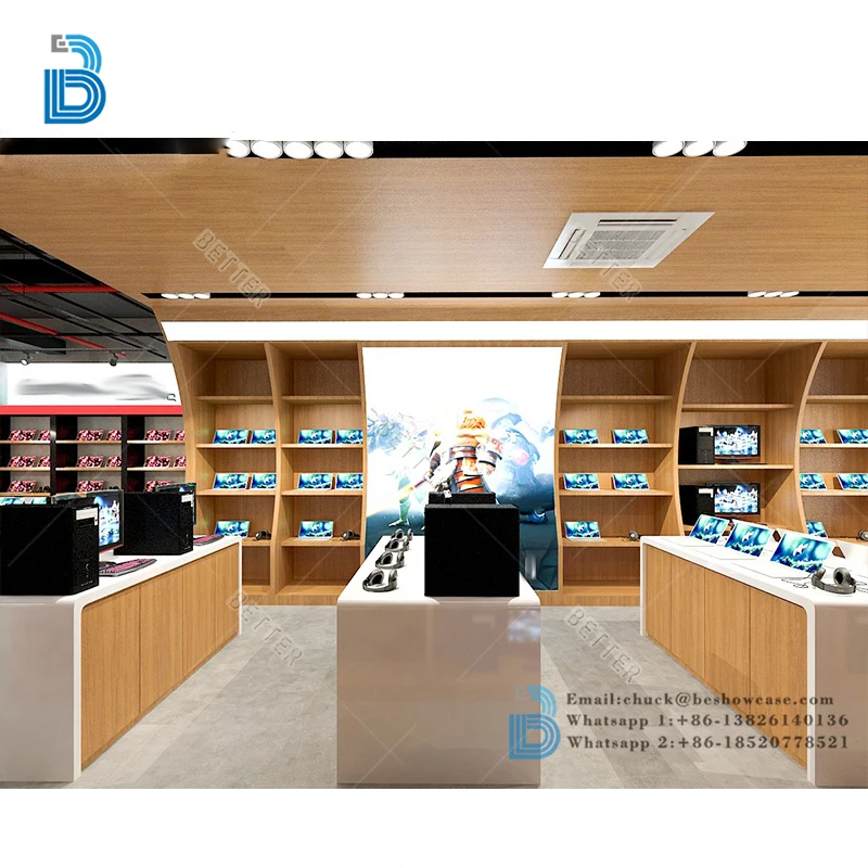 Custom Luxury Cell Phone Display Showcase Shop Fittings Counter Mobile ...