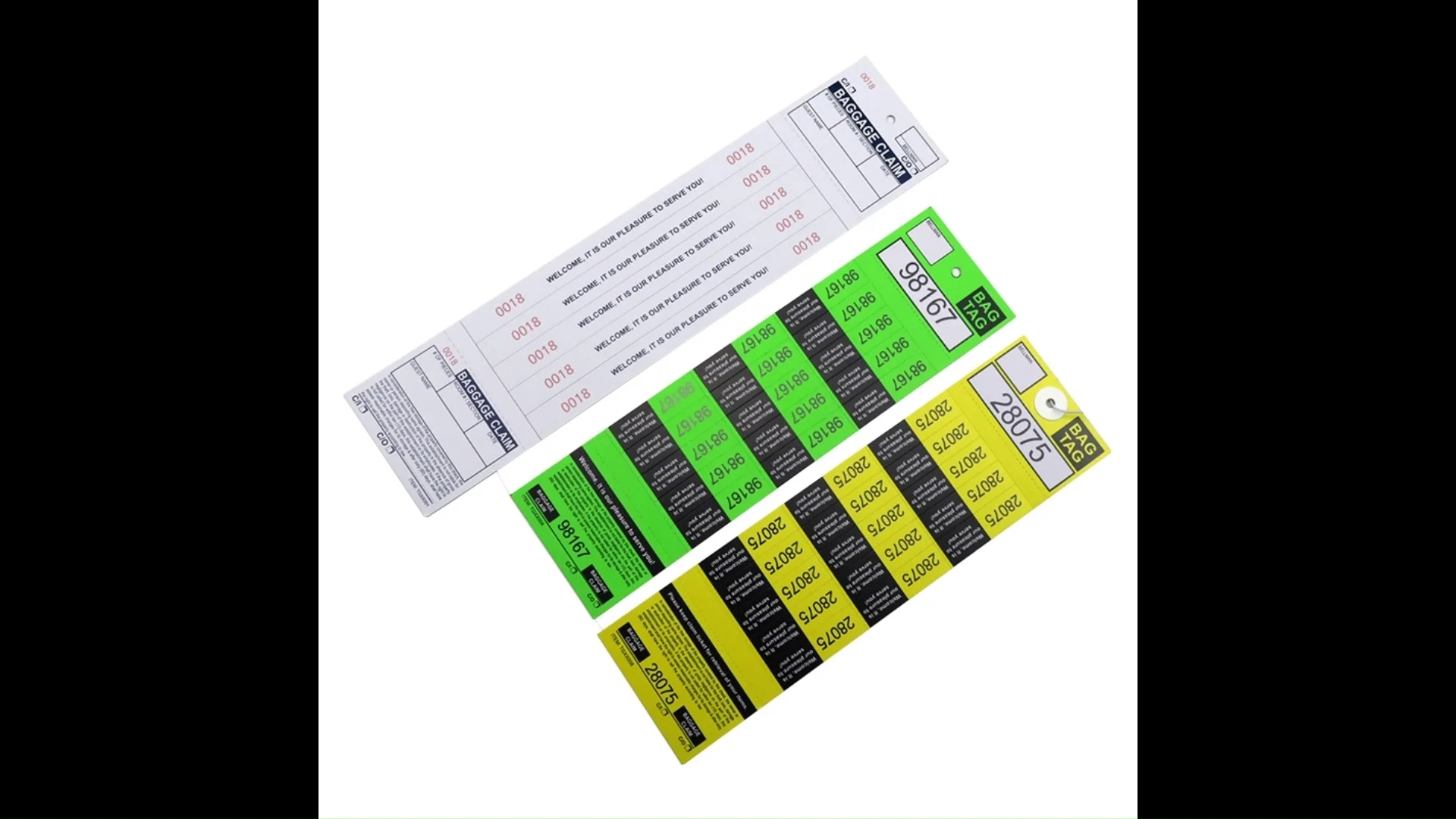 Consecutive Numbered In Black Ink Laminated On Both Premium Paper ...