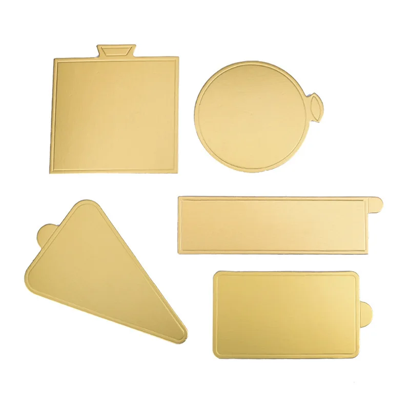 Custom Mini Golden Triangle Square Cake Boards Boxes 2inch 3 Inch 3 ...