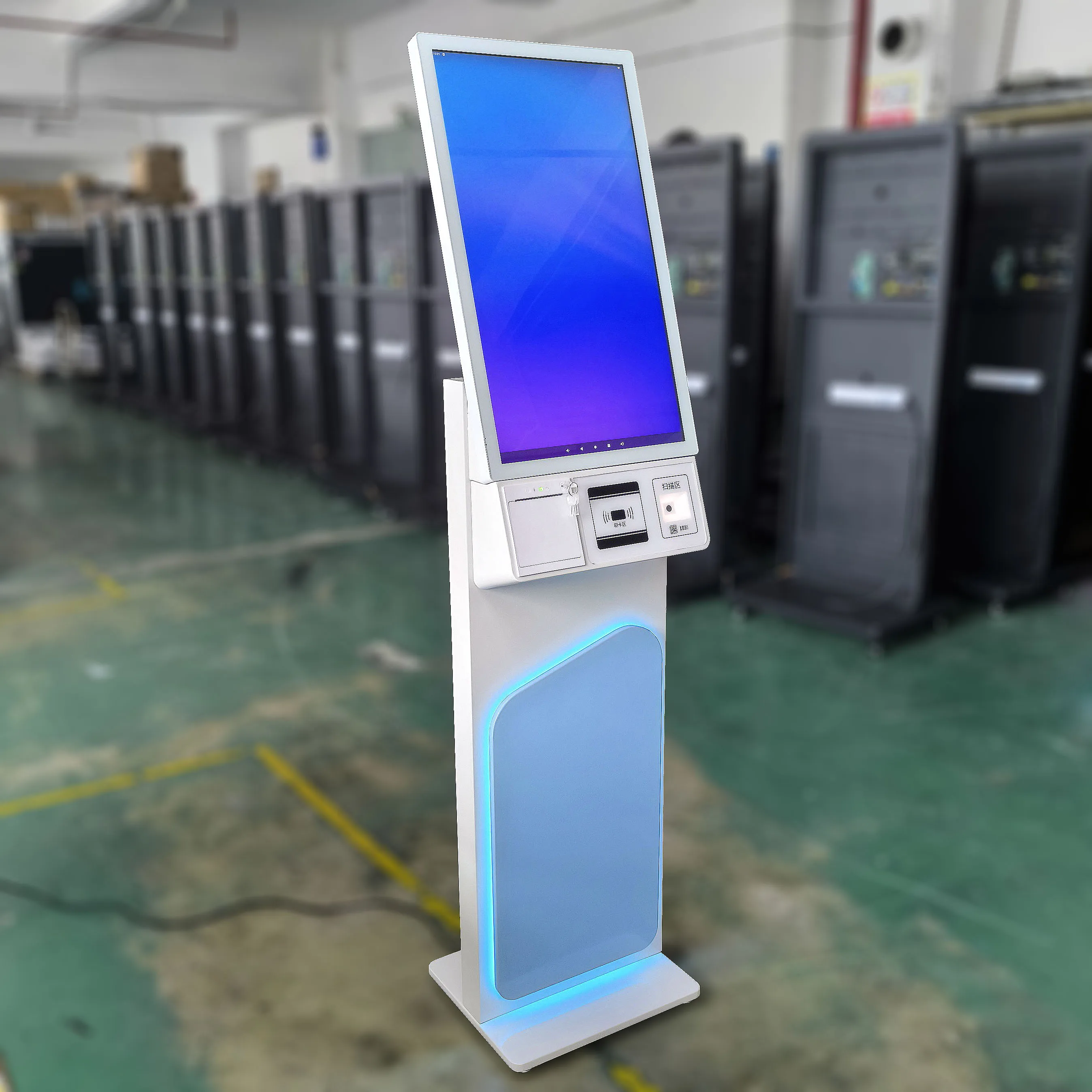 27 Inch Android Touch Screen Kiosk with QR Code & Printer