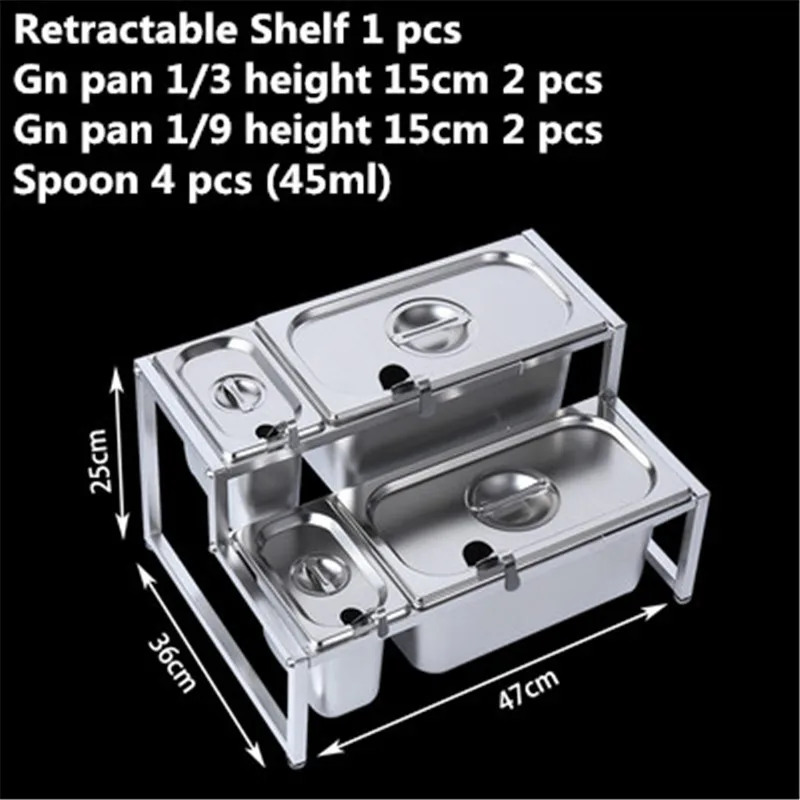 Commercial Rack Serving Buffet Milk Tea Shop Salad Bowl Tray Basin ...