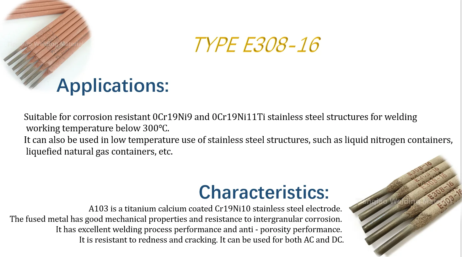 China Electrodes Manufacturer Highest Grade Stainless Steel Welding ...
