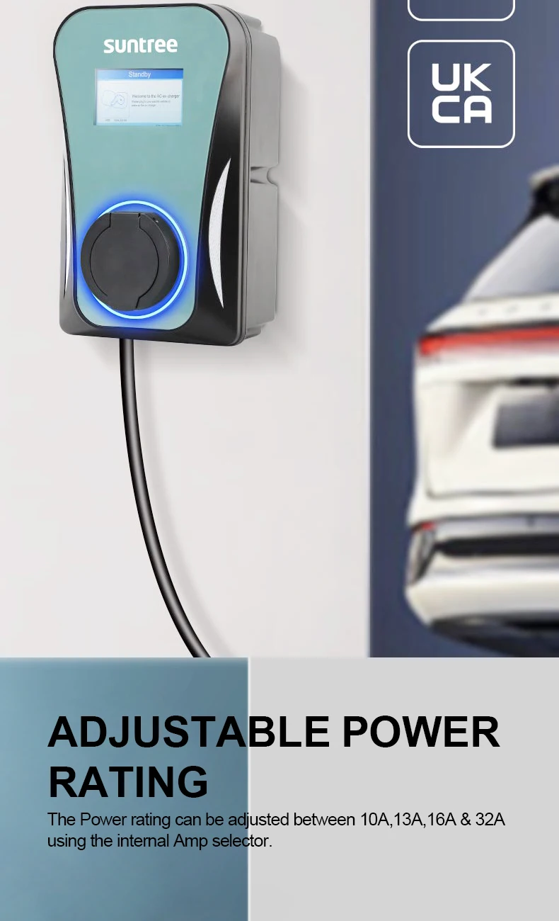 High Speed EV Charger, Wall Box 7kW Type 2 Wall Charger Electric Car ...