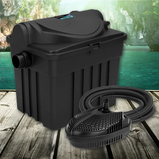 BOYU Fish Pond Filter Bucket Box Outdoor Koi Pond Filter External ...