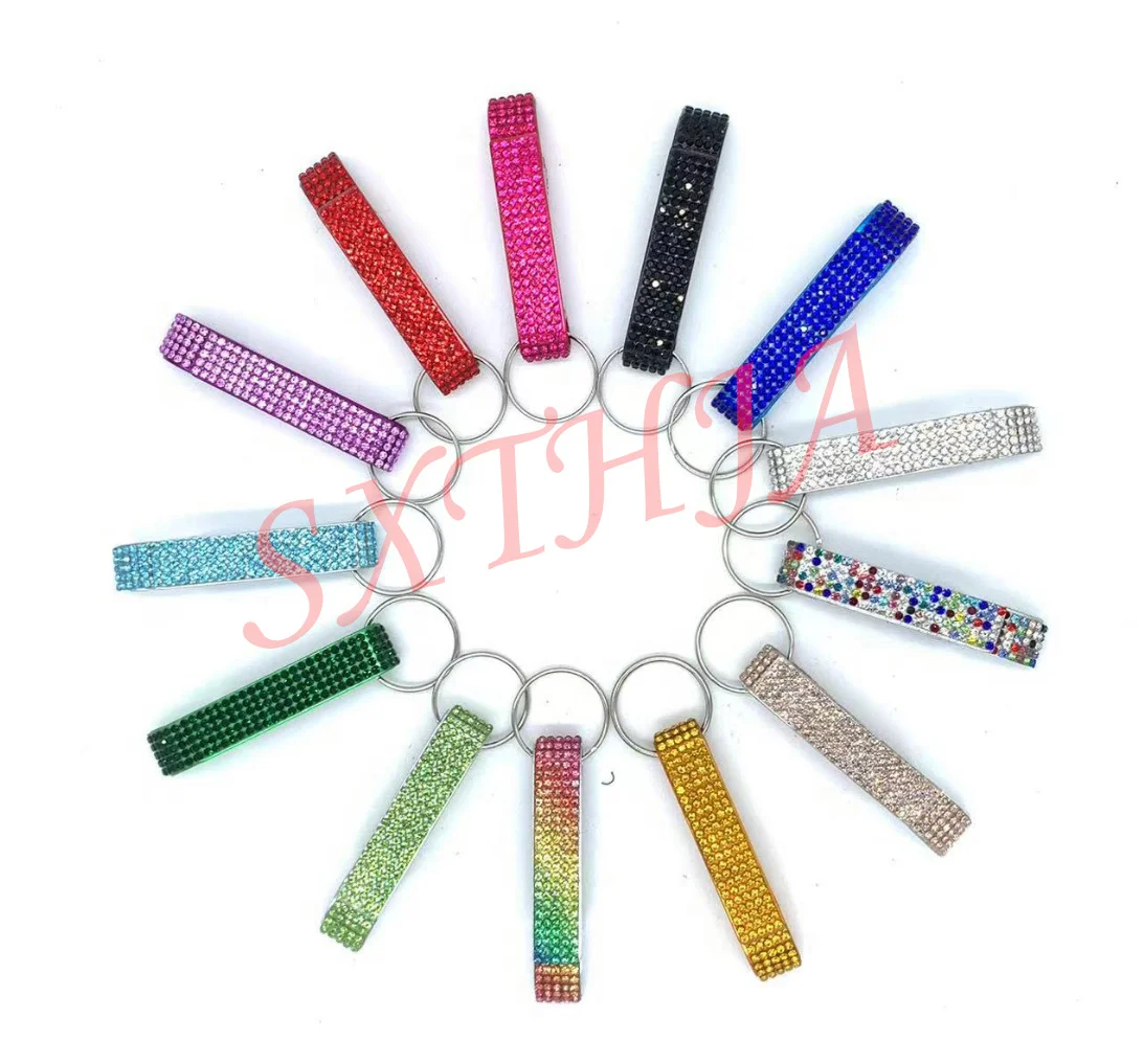 Customized Self Defense Key Chain Women Alarm Bling Rhinestone Set ...